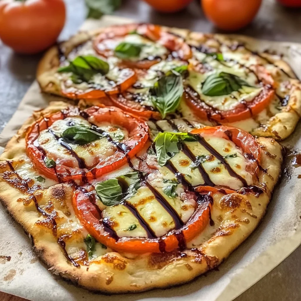 Caprese Naan Pizza
